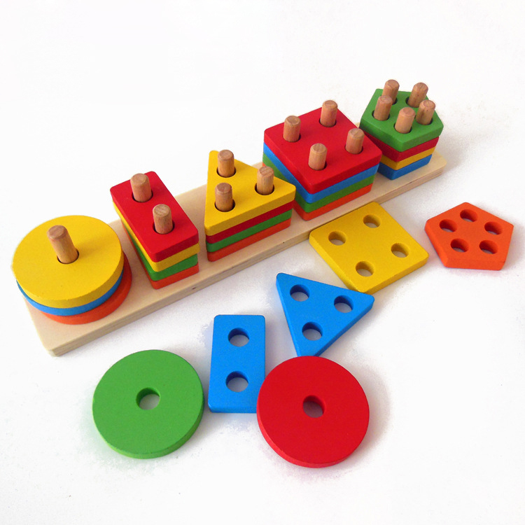 Wooden Shapes Geometric Sorter - ChoiceU.lk
