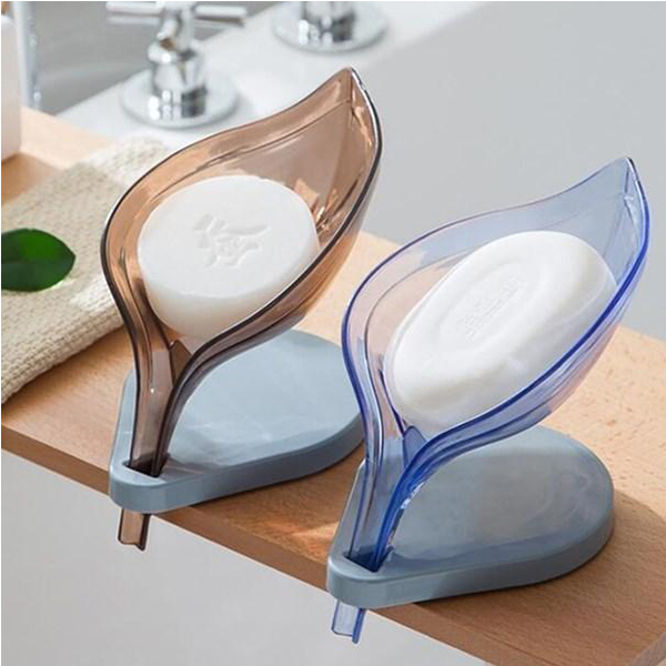 New Easy Leaf Shape Soap Drain Box Soap Dish Soap Holder - ChoiceU.lk